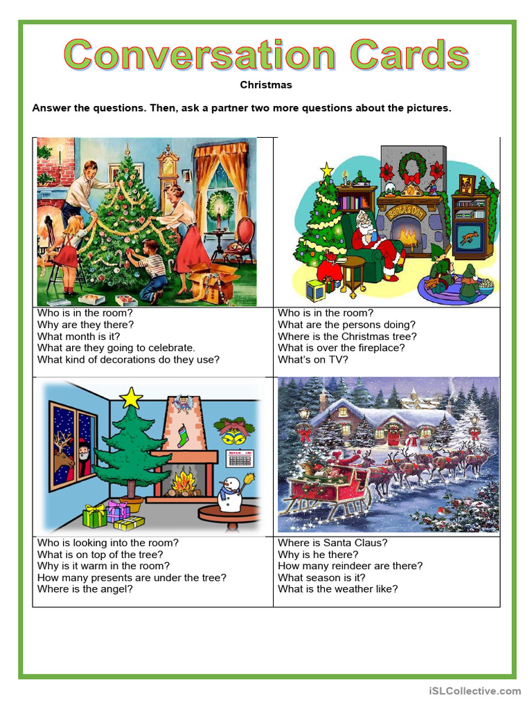 Conversation Cards - Christmas - Children | PDF