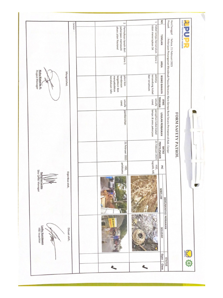 Form Safety Patrol (2) | PDF