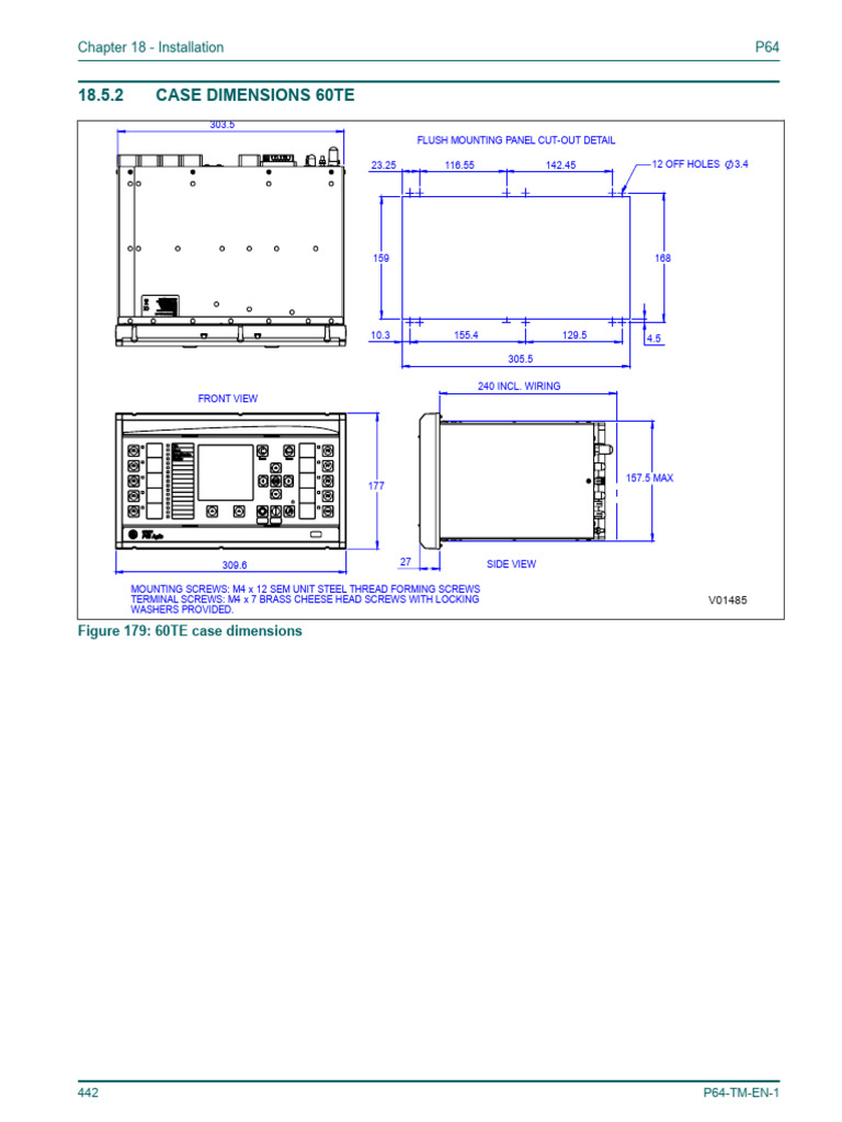 P645 - 60TE Case Cutout | PDF