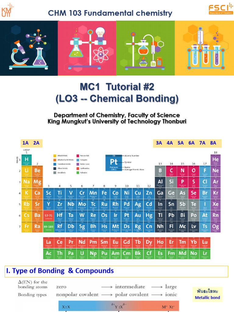 Tutorial ครั้งที่2 chemical bonding - Student | PDF