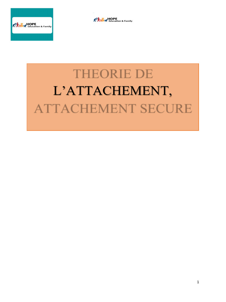 Types d'attachement selon Ainsworth | PDF | Psychologie du ...