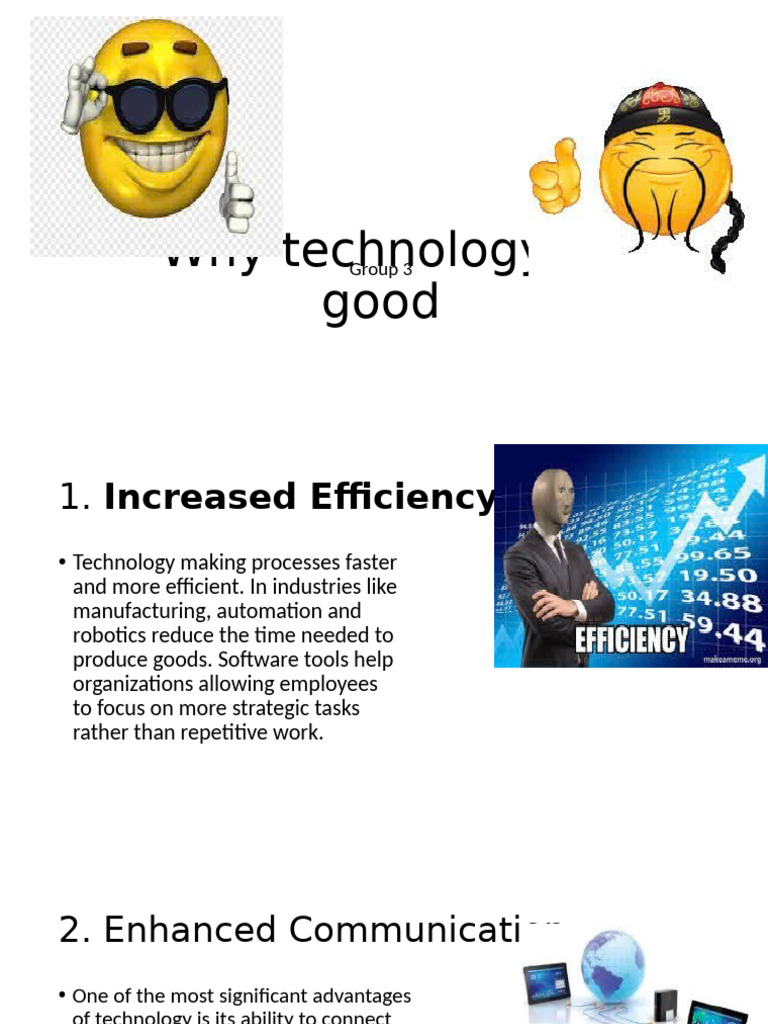Benefits of Technology in Society | PDF