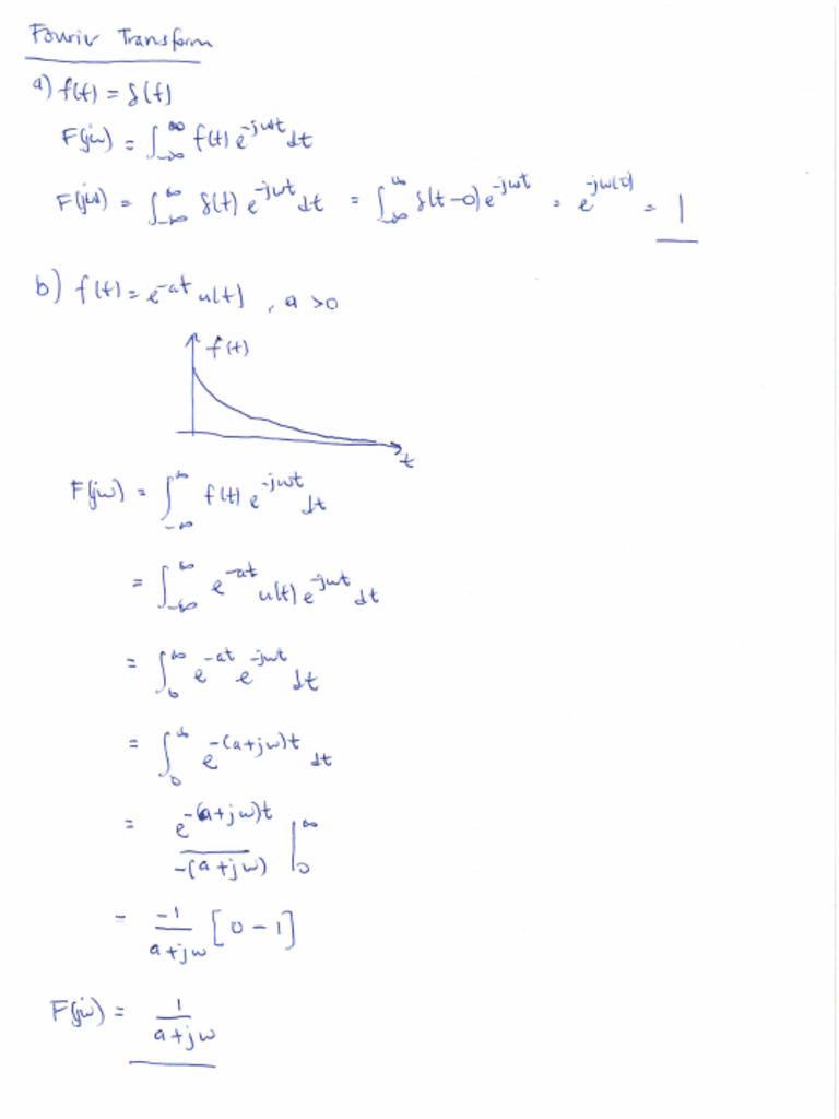 Fourier Transform Examples | PDF