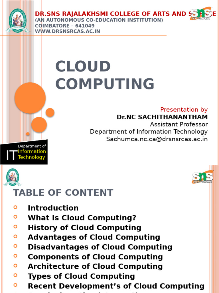 Overview of Cloud Computing Concepts | PDF | Cloud Computing | Software ...