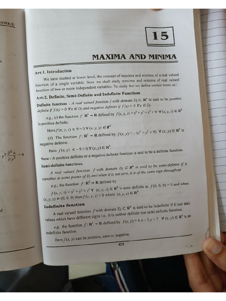 Maxima and Minima | PDF