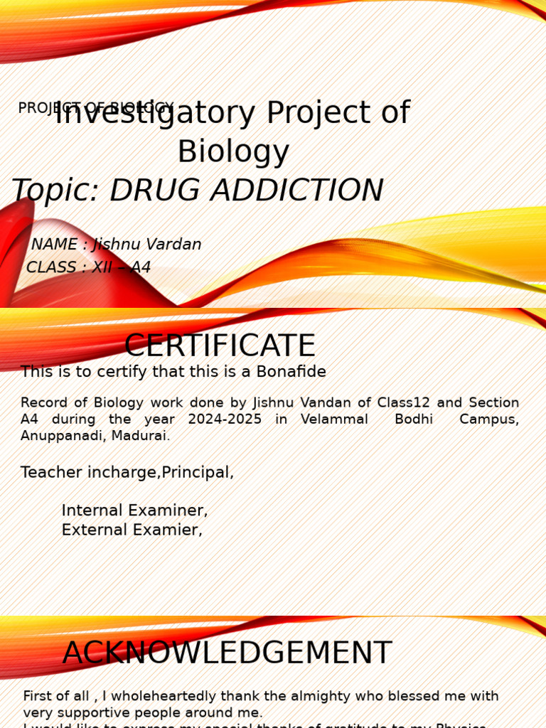 Jishnu Biology Project | PDF | Cocaine | Heroin