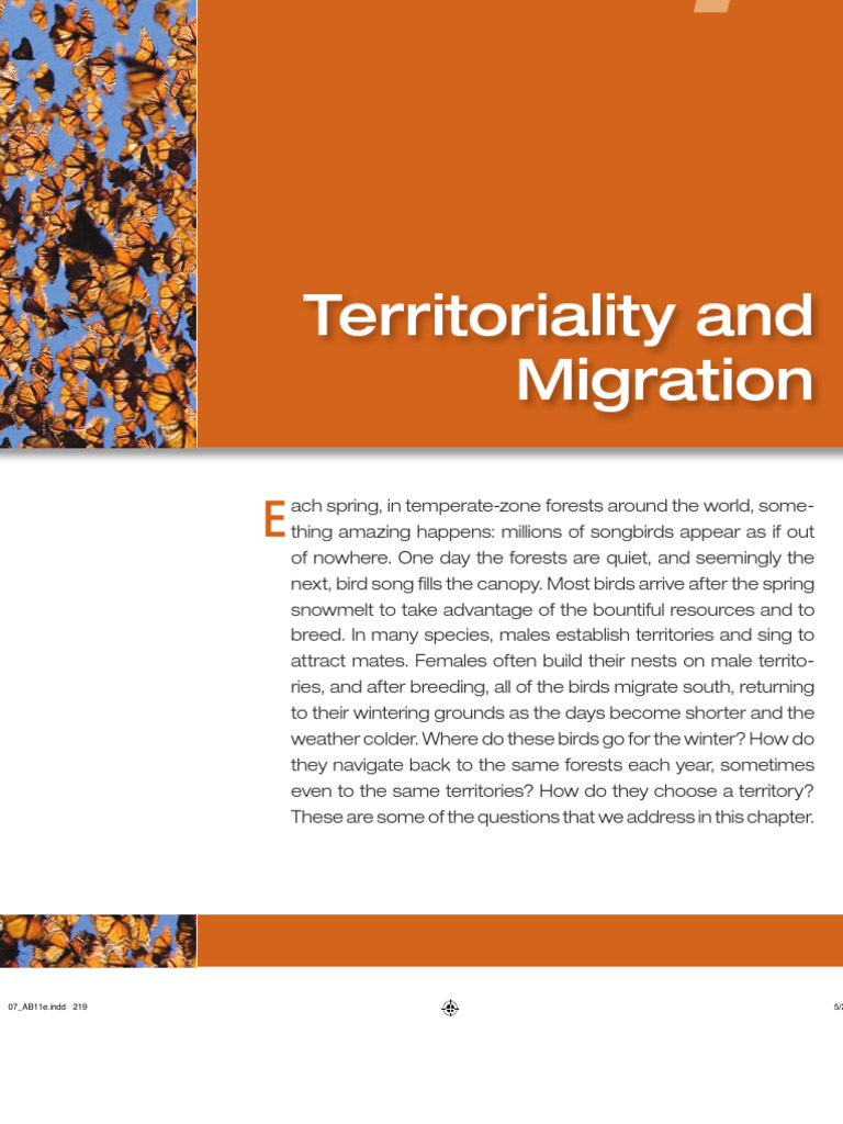 Bird Migration and Territorial Behavior | PDF | Bird Migration | Zoology