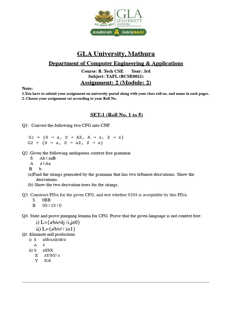 Automata Assignment Pdf Metalogic Mathematical Logic