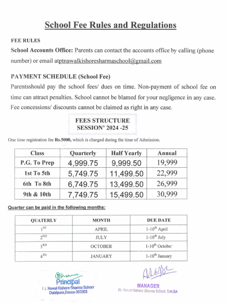 Fee-Structure-2024-25 | PDF