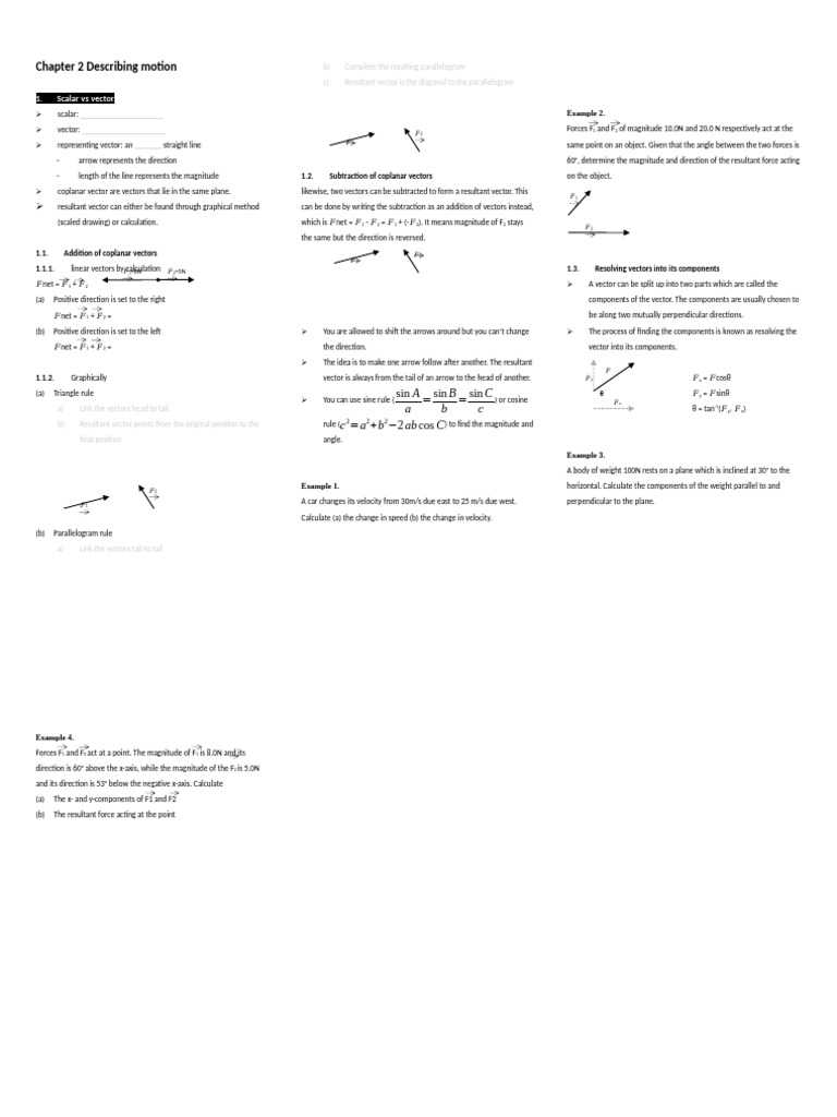 Ch.2 Describing Motion(s) | PDF | Euclidean Vector | Acceleration