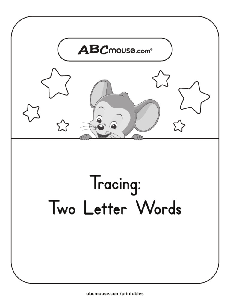 ABCmouse Two Letter Word Tracing Worksheets Kindergarten | PDF ...