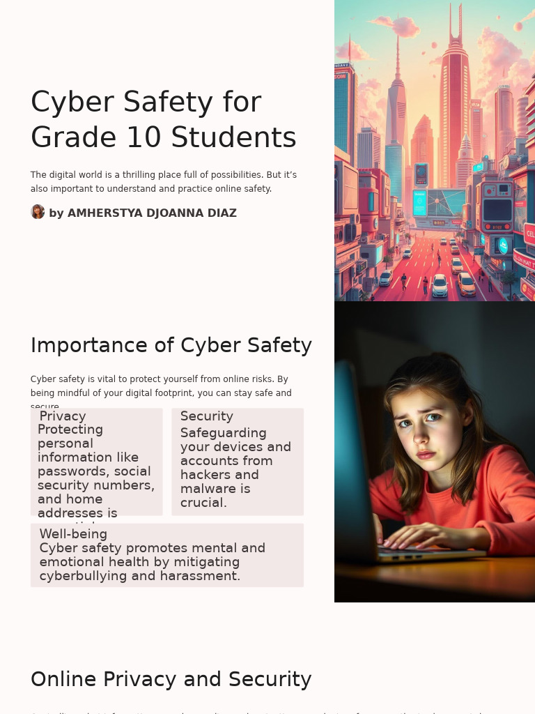 Cyber Safety For Grade 10 Students | PDF | Cyberbullying | Security