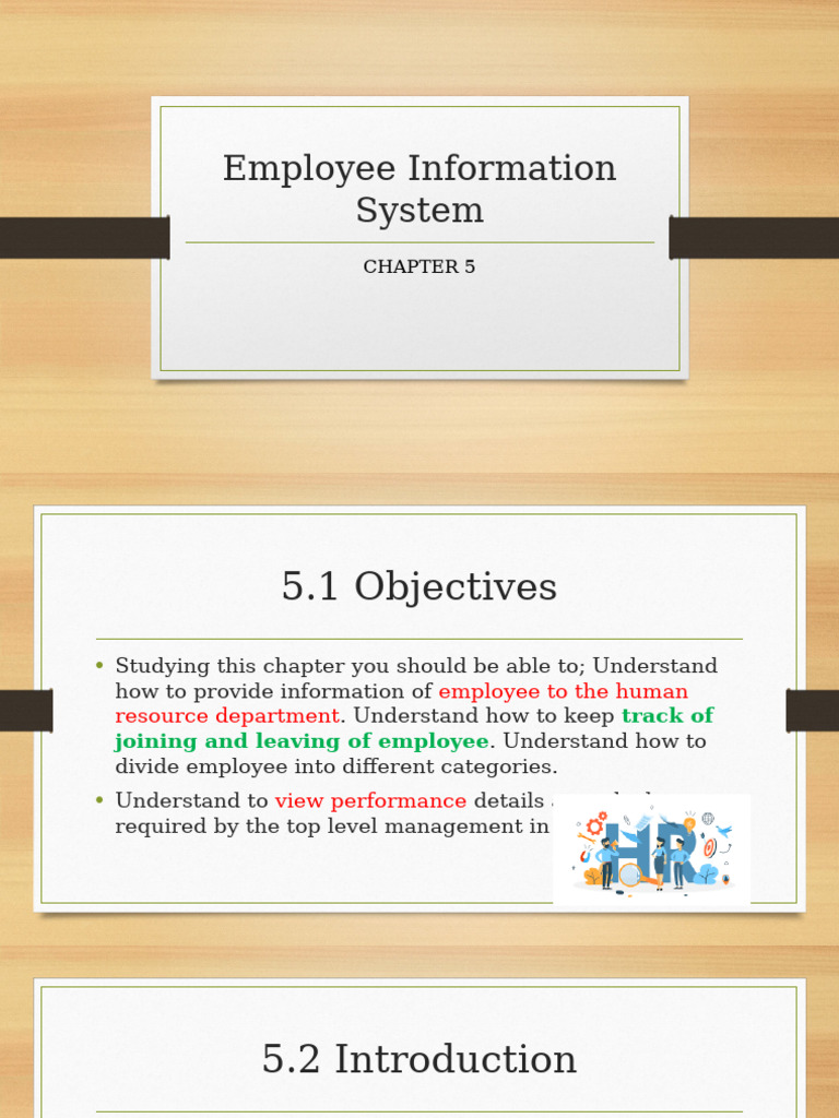 Chp 5 Employee Information System | PDF | Databases | Employment Chp 5 Employee Information System | PDF | Databases | Employment
