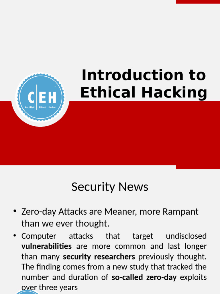 Ethical Hacking: Key Concepts and Threats | PDF | Information Security ...