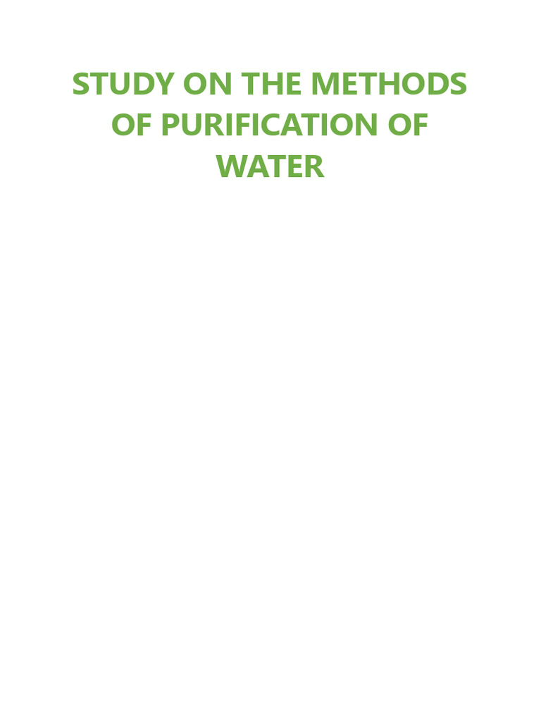 531223456-Study-On-The-Methods-Of-Purification-Of-Water 3 | PDF | Water ...