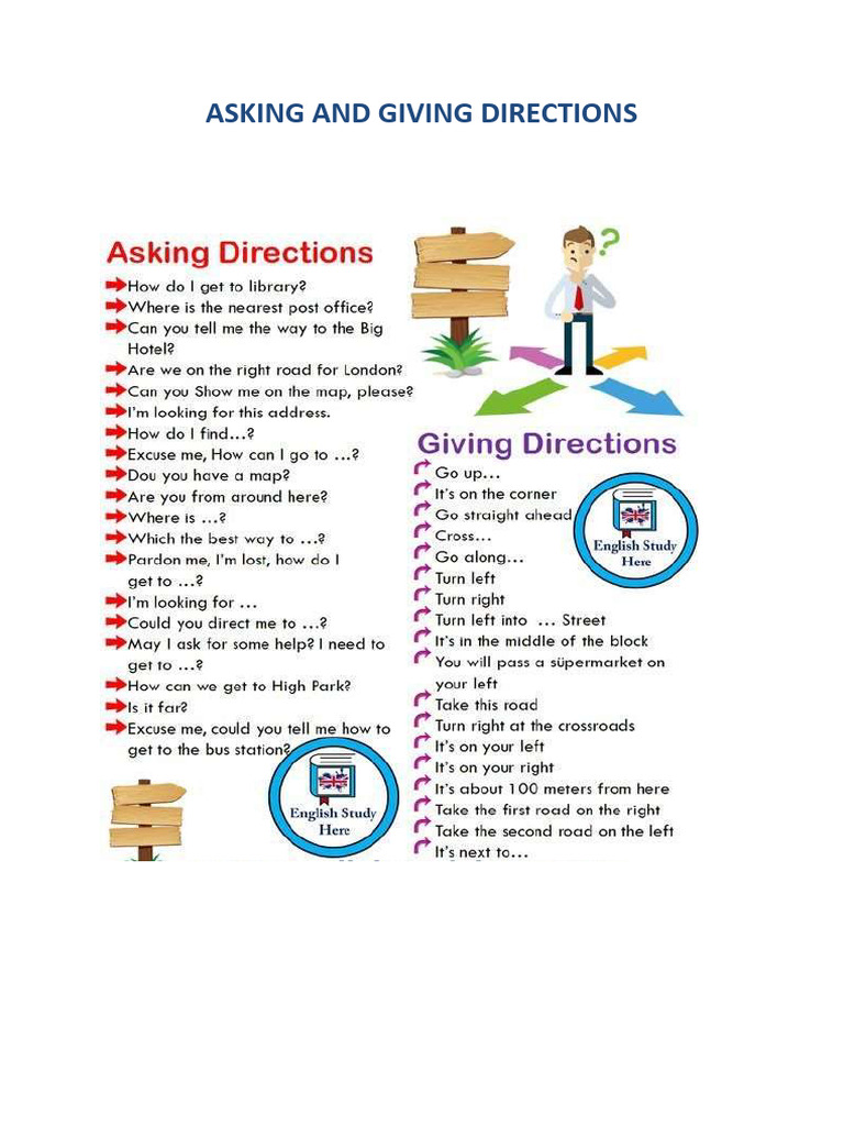 Asking and Giving Directions | PDF