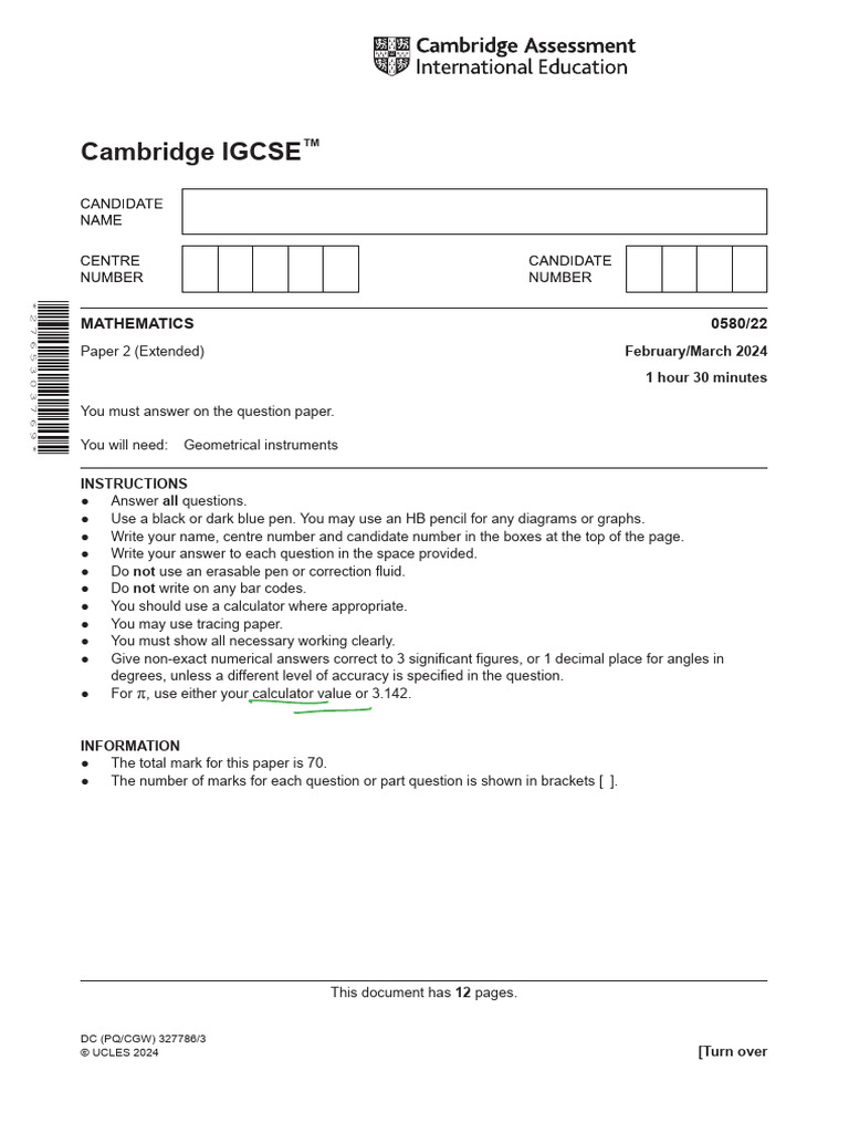 Sup Math Past Paper Revision | PDF | Mathematics