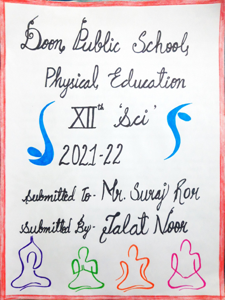 Class 12 Session2021-22 Term-2 P.ed-Practical File | PDF