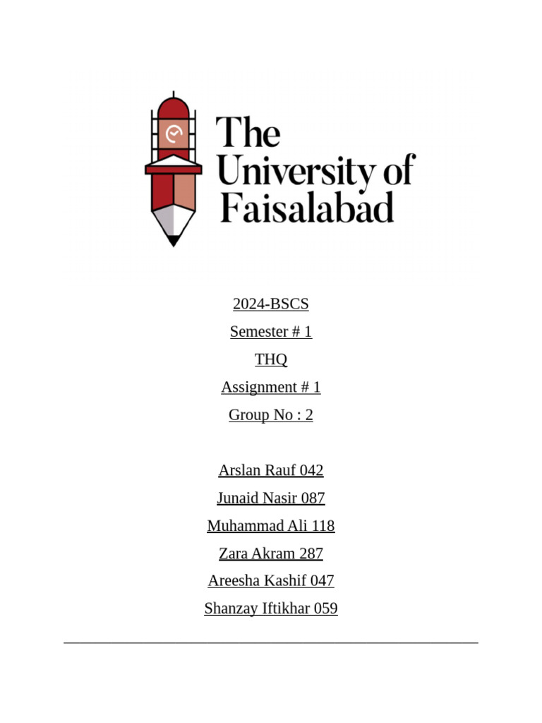 BSCS Semester 1 Group Assignment | PDF