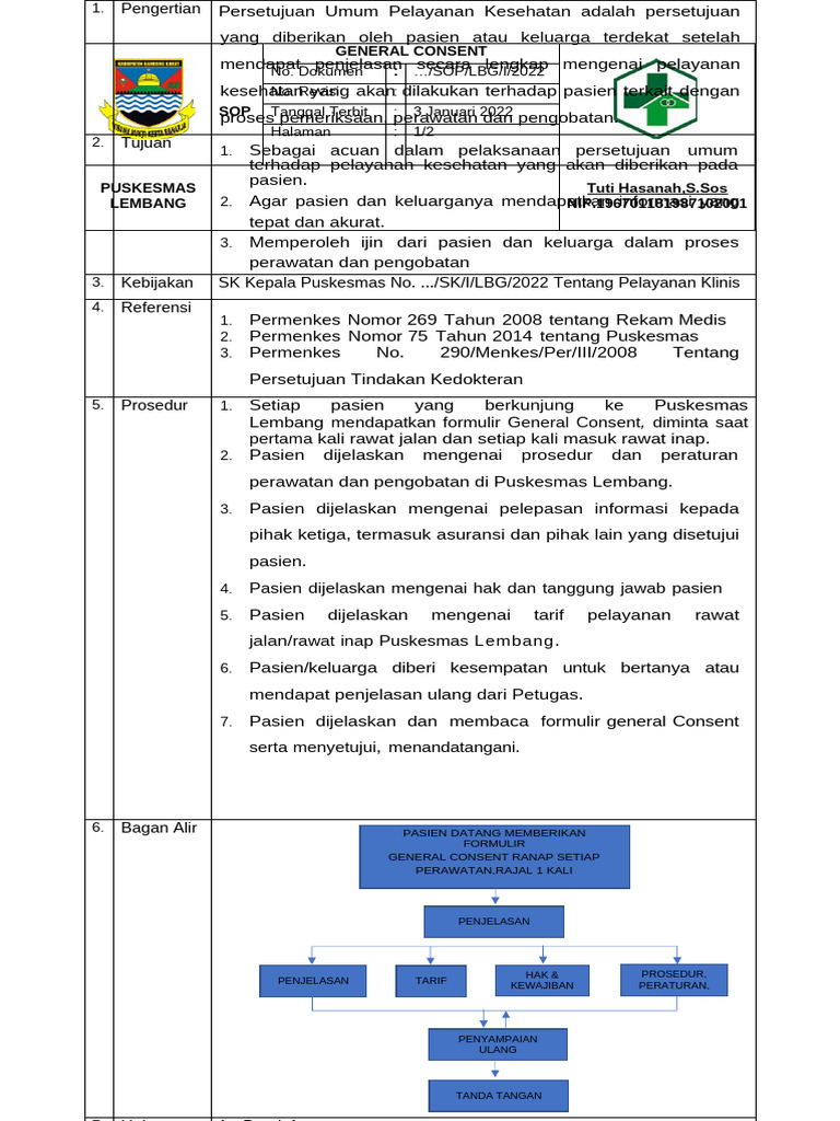SOP GENERAL CONSENT | PDF