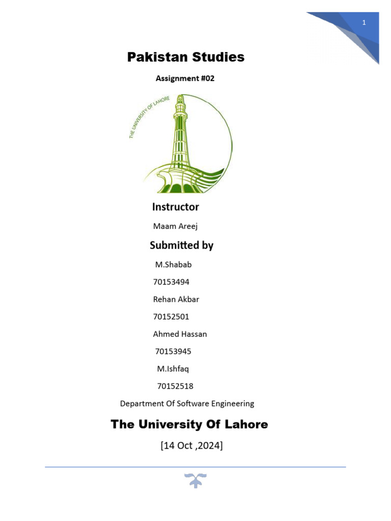 Pak Studies..assignment #2 | PDF | Decentralization | Democracy