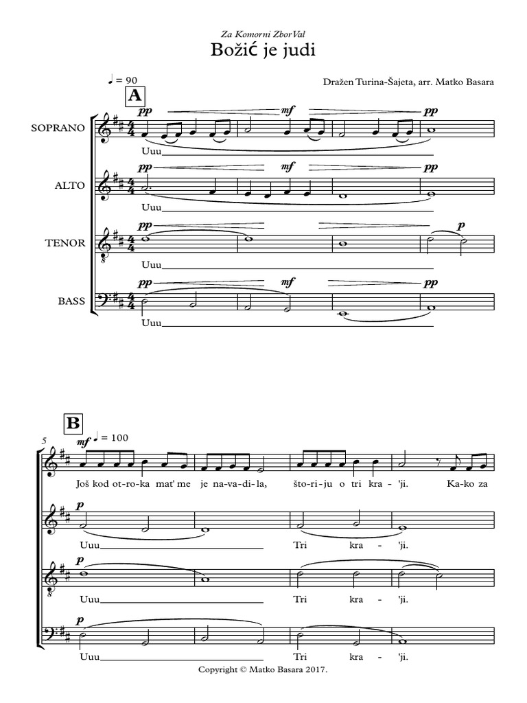 Božić Je Judi SATB | PDF