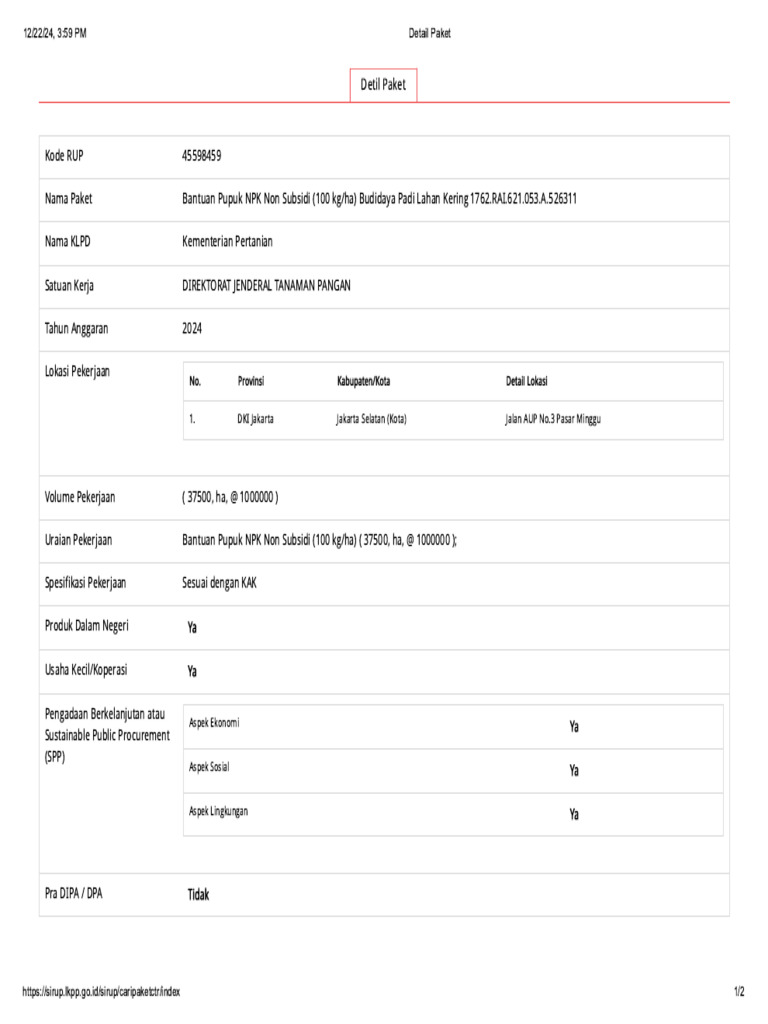 03.bantuan Pupuk NPK Non Subsidi | PDF