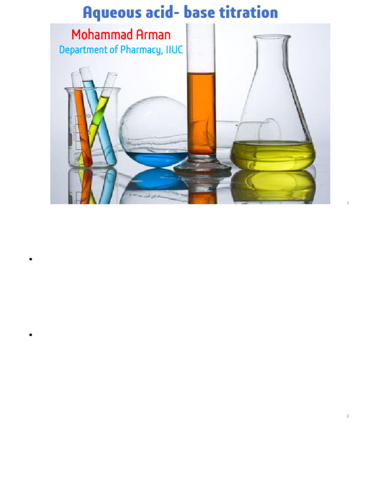 Acid Base Titration | PDF | Titration | Chemistry