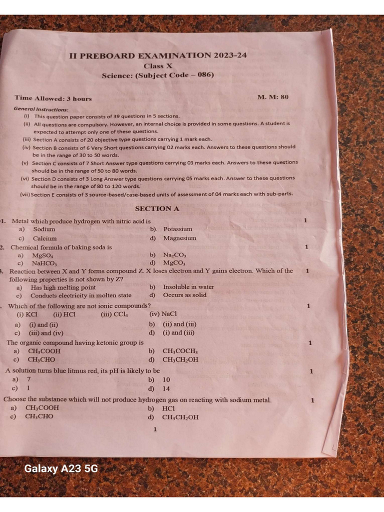 Science Preboard 2 | PDF