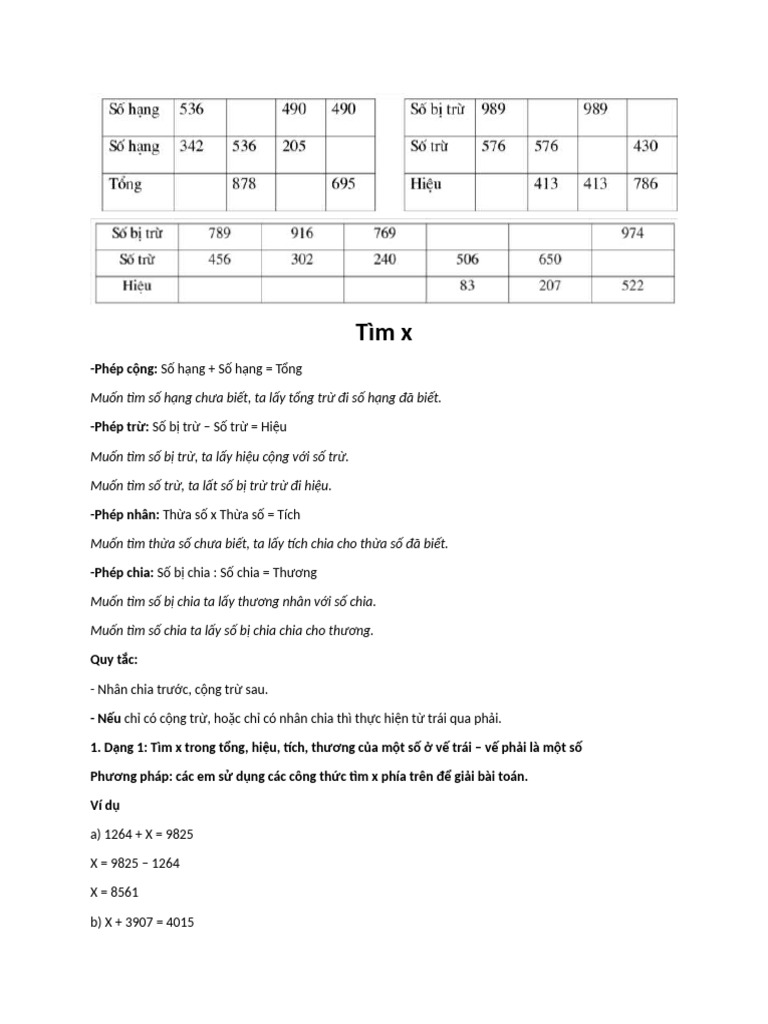 Tìm X | PDF