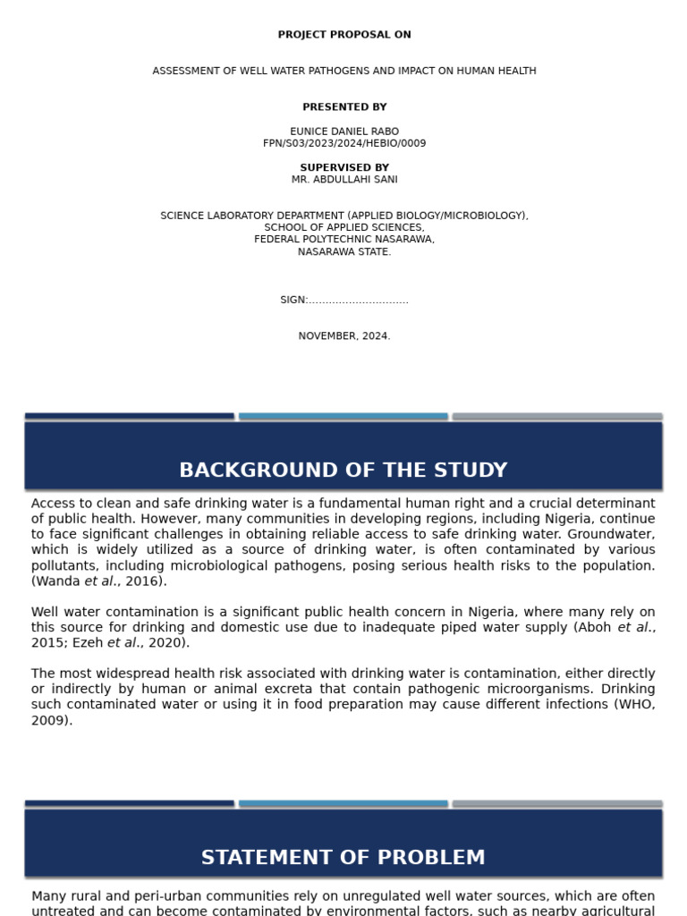 Hebio 0009 Mr. Abdullahi Sani | PDF | Drinking Water | Water Pollution