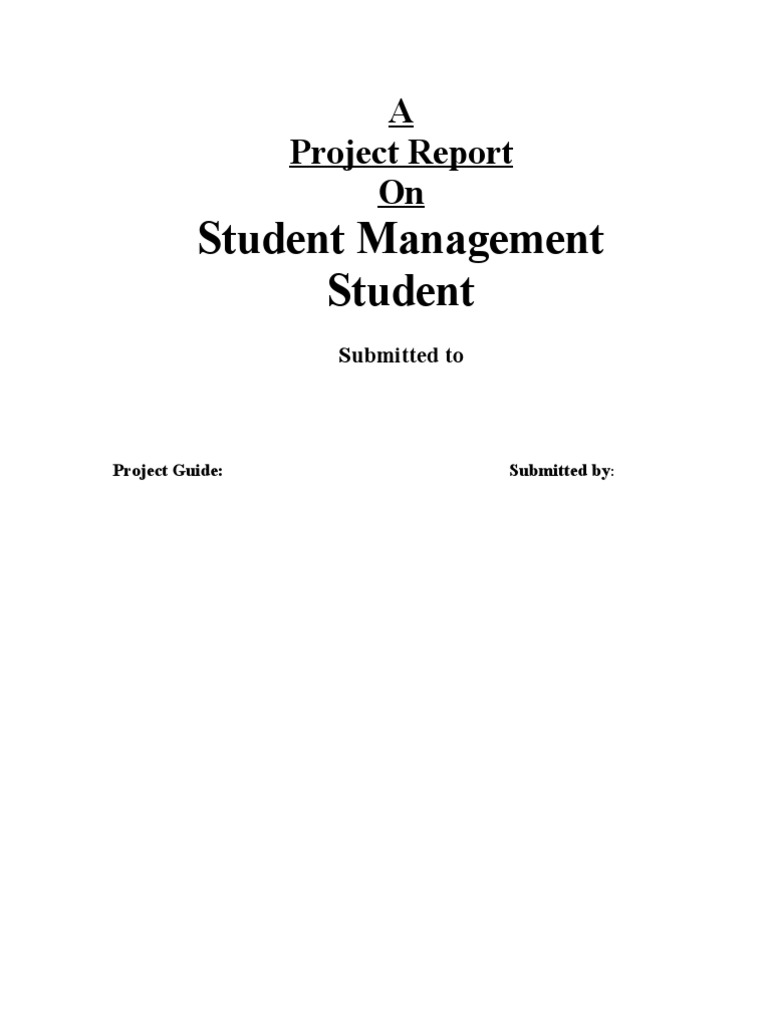 Student Management System | PDF | Java (Programming Language ...