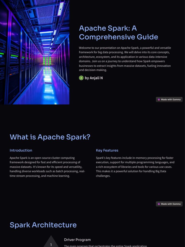 Apache-Spark-A-Comprehensive-Guide | PDF | Apache Spark | Machine Learning