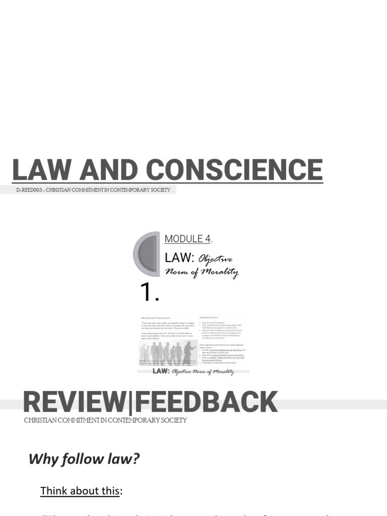 Christian Morality and Law Explained | PDF | Conscience | Natural Law