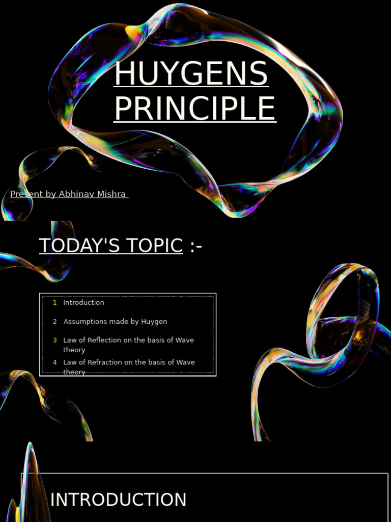 Huygens Principle 2 Pdf Waves Refraction