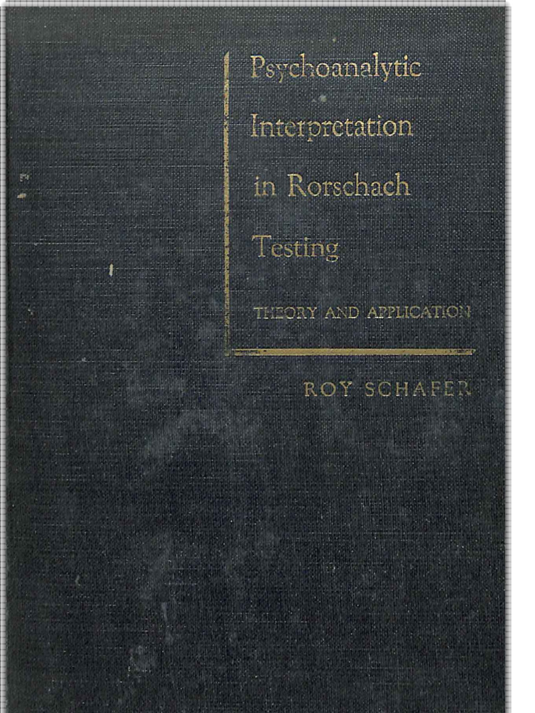 Psychoanalytic Interpretation in Rorschach Testing | PDF