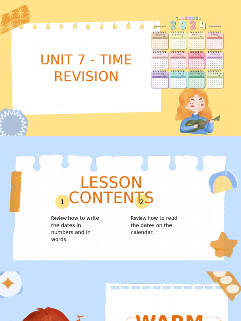 Unit 7 Time-Revision | PDF