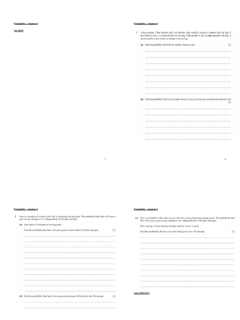 Probabiltiy CH 4 | PDF