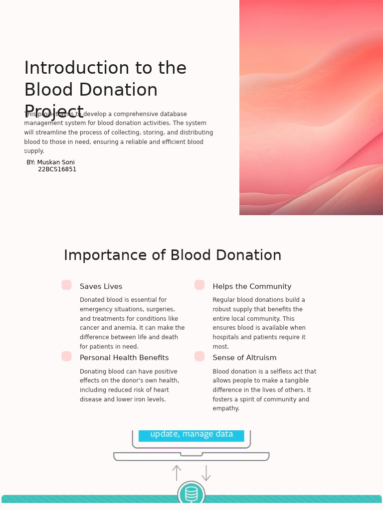 Blood Donation System Design Overview | PDF | Databases | Blood Donation