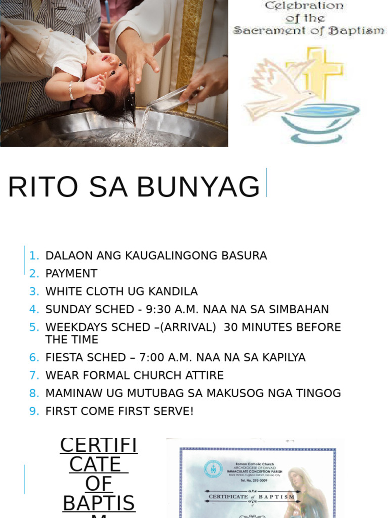Rito Sa Bunyag Ppt | PDF