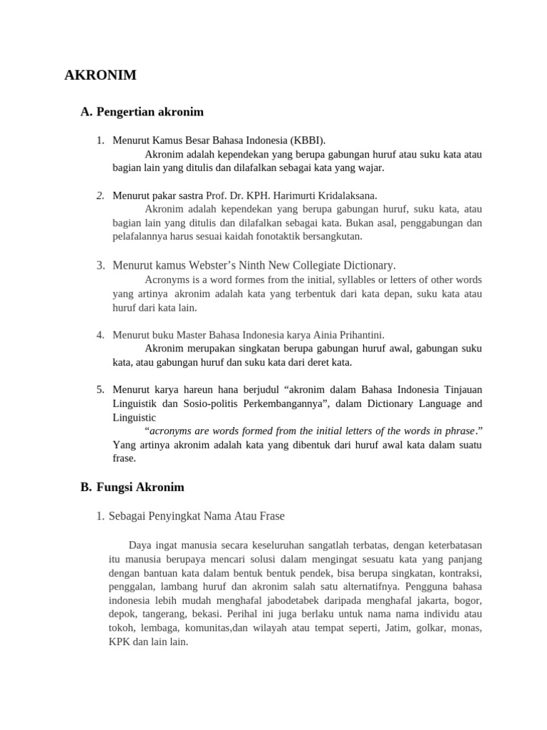 Akronim Dan Singkatan | PDF