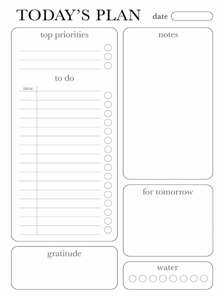 Daily Desk Planner A4 | PDF