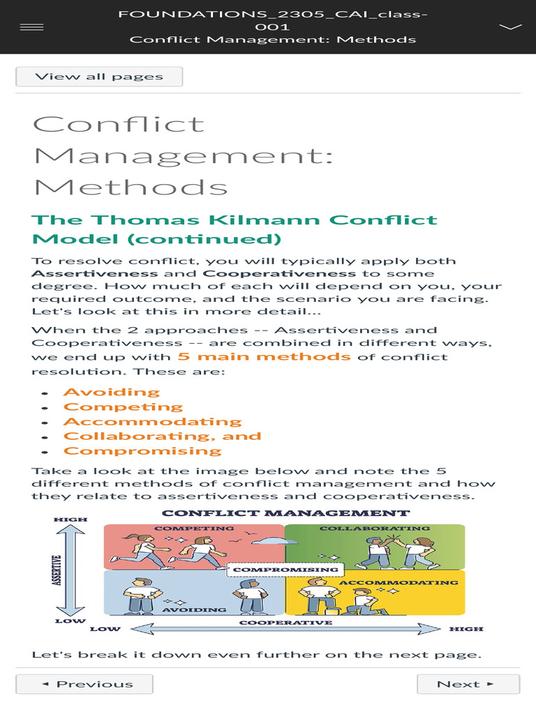 Conflict Management Methods ALX Foundations | PDF