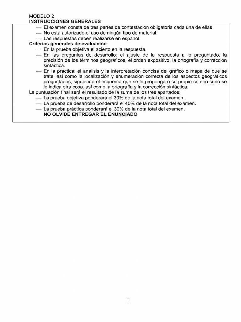 Modelo de Examen 2 | PDF