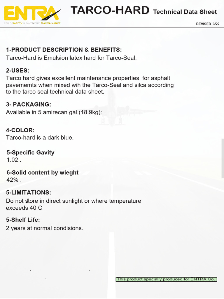 Tarco-Hard Tds1 | PDF