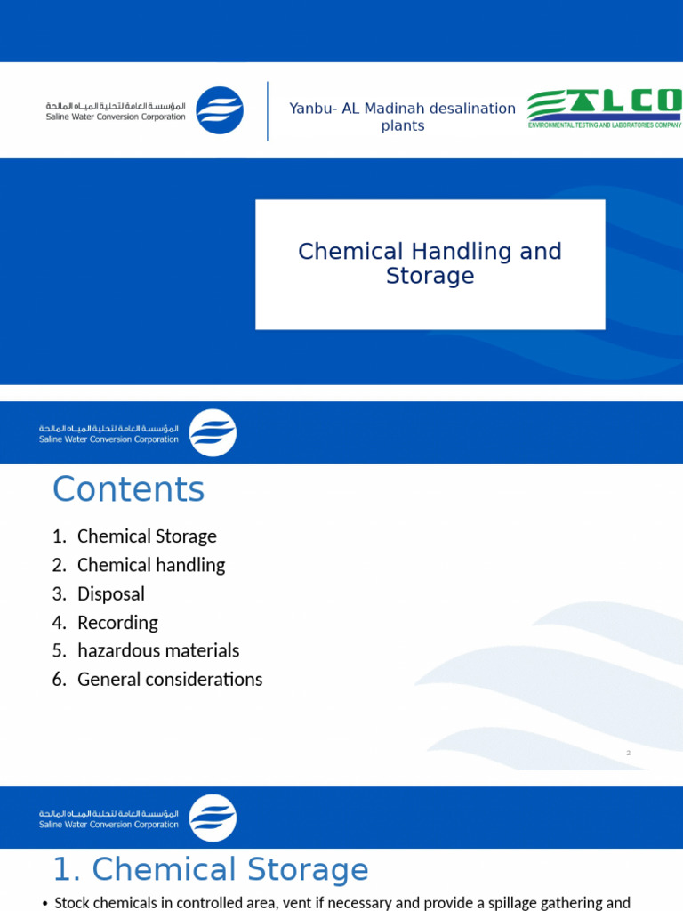 Chemical Handling and Storage Guidelines | PDF | Safety | Occupational ...