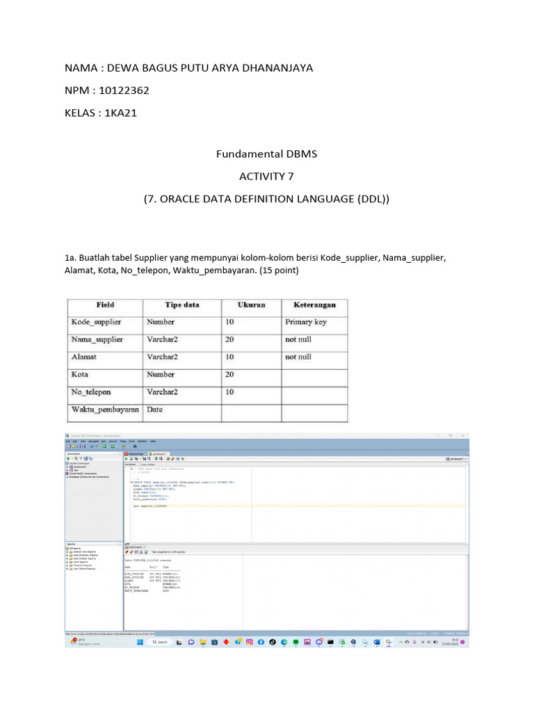 Pert7 - Act1 - Dewa Bagus Putu Arya Dhananjaya - 10122362 | PDF