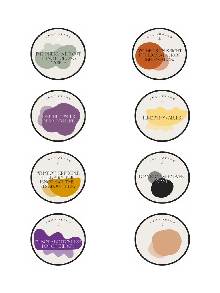 Anchoring Cards Home Printing | PDF