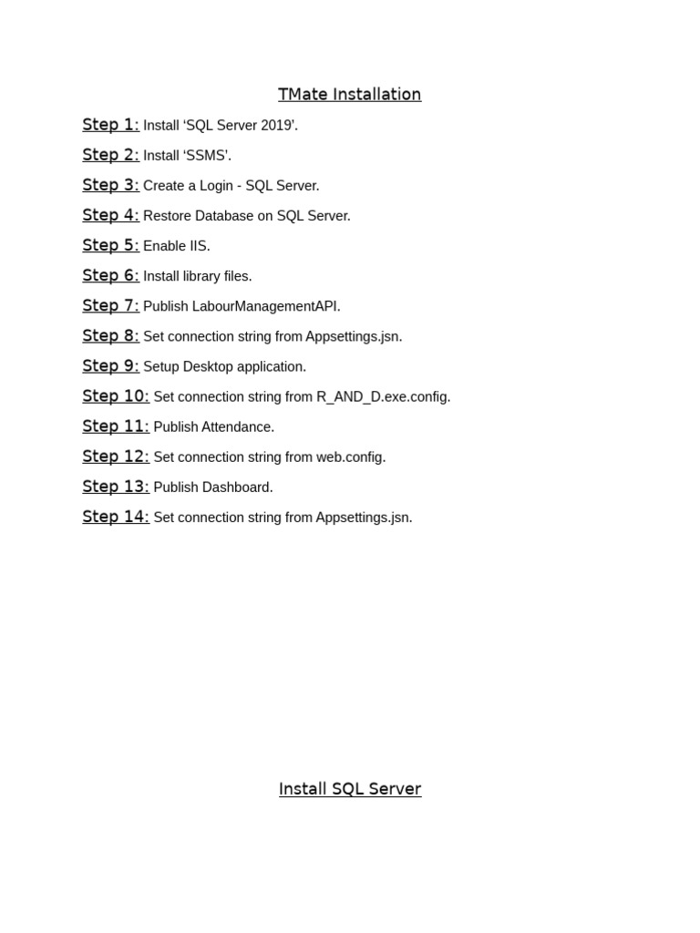 TMateInstallation | PDF | Microsoft Sql Server | Databases