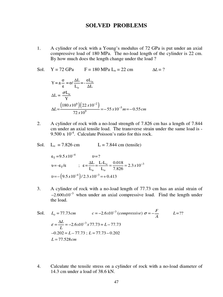Chapter 3_problems solution | PDF | Young's Modulus | Pascal (Unit) Chapter 3_problems solution | PDF | Young's Modulus | Pascal (Unit)